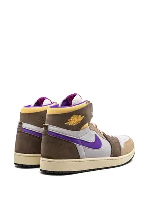 JORDAN 1 High Zoom Air Cmft 2 Palomino Wild Berry Sneakers - Brown