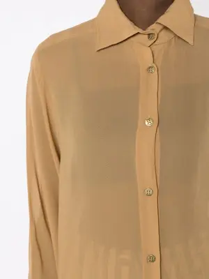 AMIR SLAMA Semi-sheer Long-sleeve Shirt