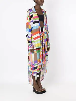 AMIR SLAMA Geometric-print Maxi Dress