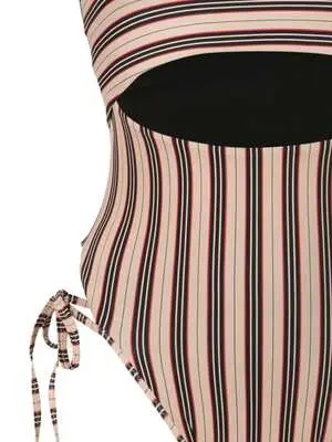 AMIR SLAMA Cut-out Detail One-shoulder Swimsuit