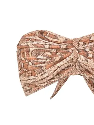 AMIR SLAMA Snakeskin Print Bikini Set