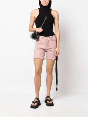 Rick Owens Raw-cut Denim Shorts