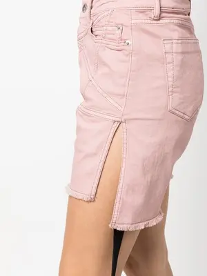 Rick Owens Raw-cut Denim Shorts