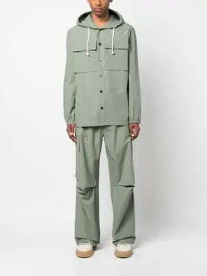 JIL SANDER Logo-patch Hooded Shirt Jacket