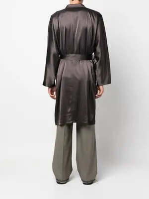 Nanushka Cuban-collar Self-tie Shirt