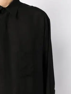 Yohji Yamamoto Sheer-finish Long Shirt - Black