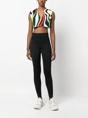 Emilio Pucci Marmo-print Cropped Top