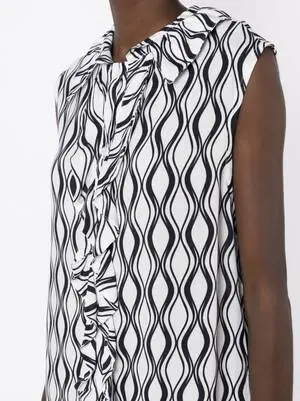 AMIR SLAMA Geometric-print Maxi Dress