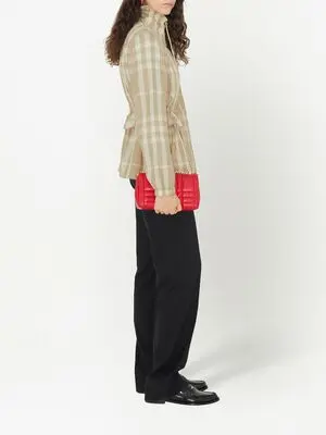 Burberry Funnel-neck Check Jacket