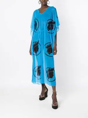 AMIR SLAMA Graphic Print Dress