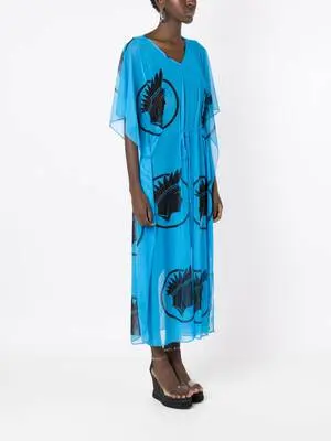 AMIR SLAMA Graphic Print Dress