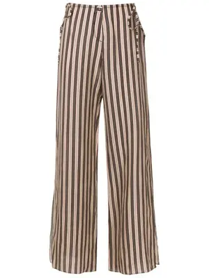 AMIR SLAMA Striped Wide-leg Trousers