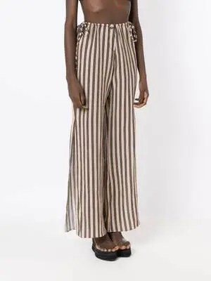 AMIR SLAMA Striped Wide-leg Trousers