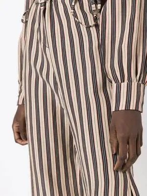 AMIR SLAMA Striped Wide-leg Trousers