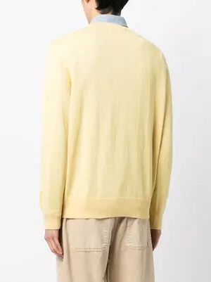 Maison Kitsuné Embroidered-logo Wool Jumper