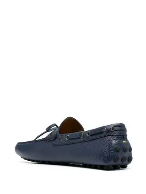 DOUCAL'S Lace-up Leather Loafers - Blue