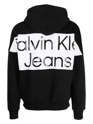 Calvin Klein Logo-print Colour-block Hoodie