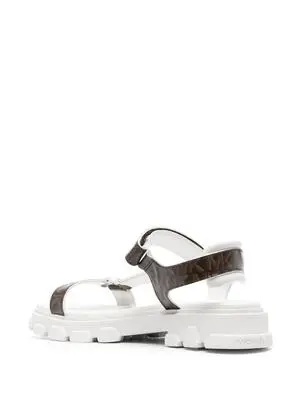 Michael Kors Monogram Leather Sandals