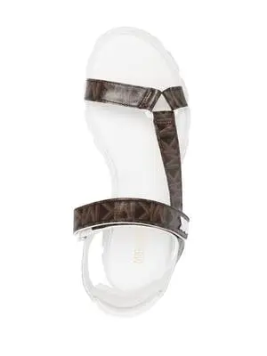 Michael Kors Monogram Leather Sandals