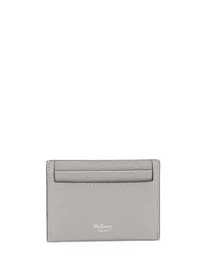 Mulberry Continental Embossed-logo Leather Carholder - Grey