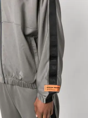 Heron Preston Logo-patch Zip-up Sweatshirt - Grey