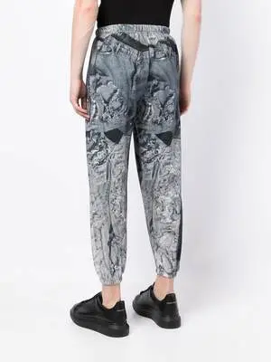 Natasha Zinko Denim-print Track Pants