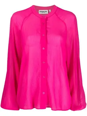 Essentiel Antwerp Button-down Collarless Blouse