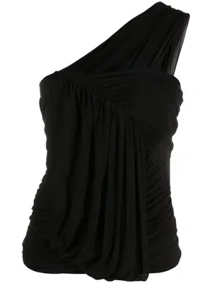 Rick Owens Edfu Draped One-shoulder Blouse