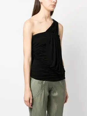 Rick Owens Edfu Draped One-shoulder Blouse