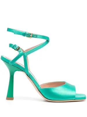 Alberta Ferretti 105mm Ankle Strap Sandals - Green