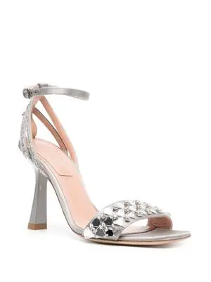 Alberta Ferretti 100mm Crystal-embellished Leather Sandals