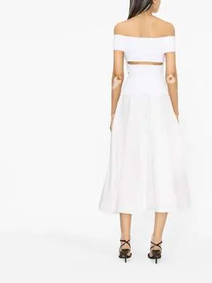 Alexander McQueen Asymmetric Drape Midi Skirt