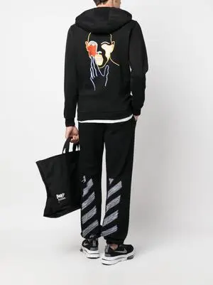 Off-White Diag-print Track Pants - Black