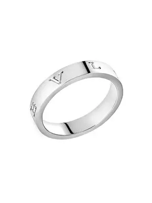 BVLGARI B. Zero1 18k Logo Ring - White Gold