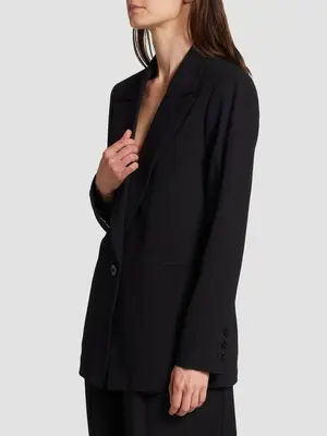 Alice + Olivia Denny Crepe Single-button Blazer
