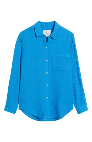 Rails Ellis Cotton Gauze Button-up Shirt - French Blue