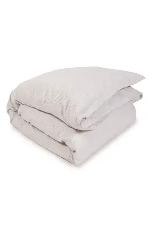POM POM AT HOME Luke Stripe Duvet Cover White Tones