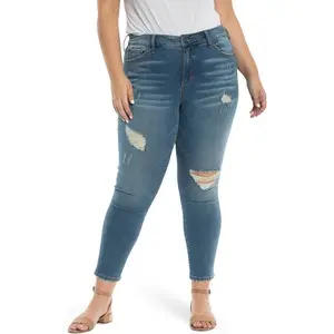 SLINK JEANS Ripped High-waist Skinny Jeans - Ariah
