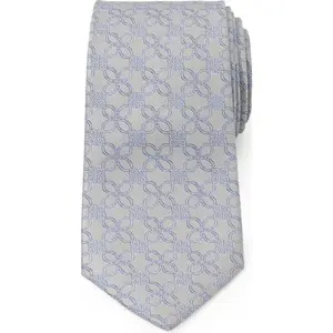 CUFFLINKS, INC. Quatrefoil Silk Neck Tie - Gray