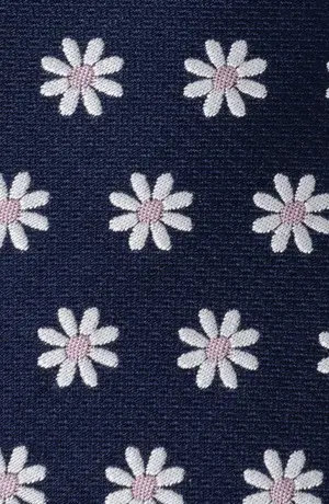 CUFFLINKS, INC. Embroidered Daisy Neck Tie - Navy