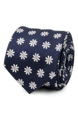 CUFFLINKS, INC. Embroidered Daisy Neck Tie - Navy