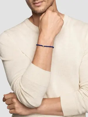 David Yurman Spiritual Beads Evil Eye Bracelet In Sterling Silver - Lapis Lazuli
