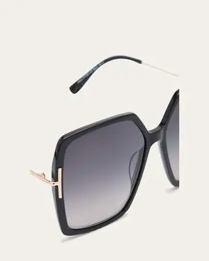 TOM FORD Joanna Butterfly Sunglasses - Grey