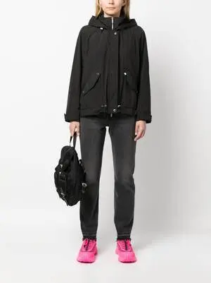 MOORER Jill-stp Hooded Jacket - Black