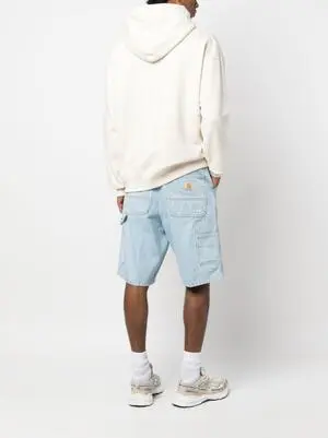Carhartt Work In Progress Logo-patch Denim Cargo Shorts - Blue