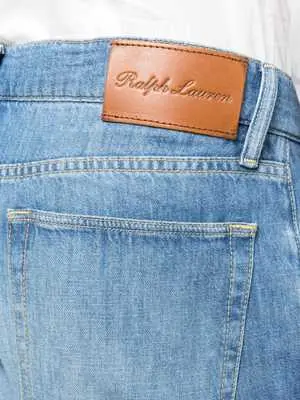 Ralph Lauren Purple Label Stonewashed Straight-leg Jeans - Blue
