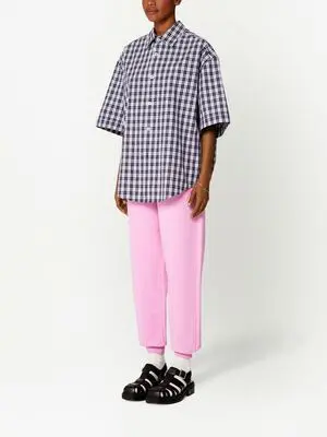 AMI Paris Gingham-pattern Short-sleeved Shirt