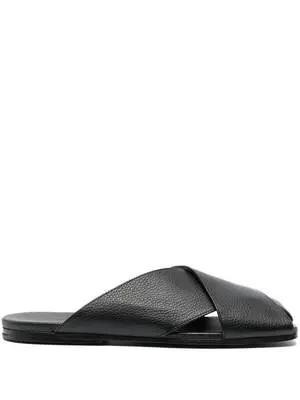 Marsèll Spatola Leather Mules - Black