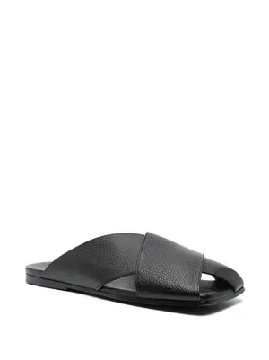 Marsèll Spatola Leather Mules - Black