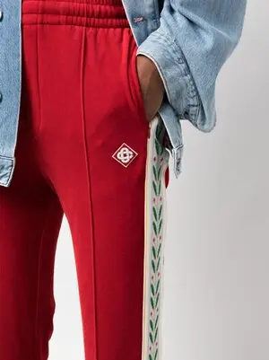 Casablanca Logo-patch Striped Track Pants - Red